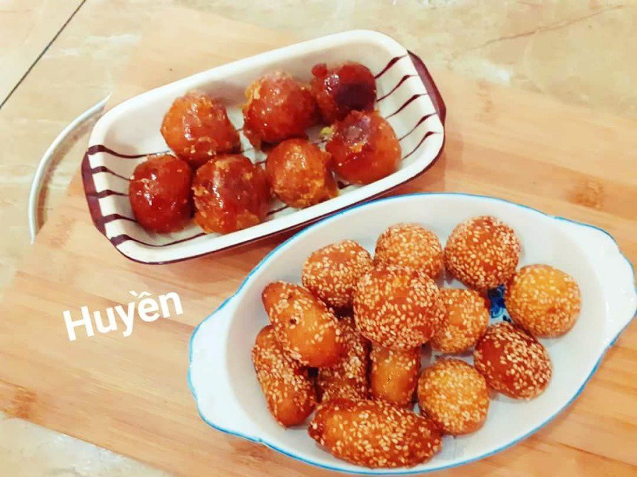 Mẹ đảm Hải Phòng mách cách làm bánh rán vừng giòn ngon, nóng hổi, hàng ...