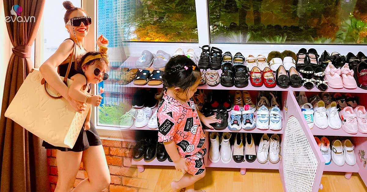 Choáng Với Tủ Giày Dép Của Gái Cưng Trà Ngọc Hằng đồ Sộ Và Sành điệu