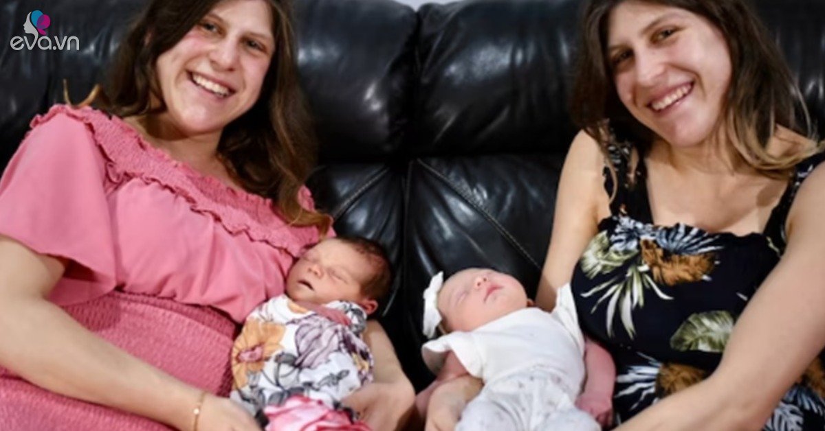 Chị em song sinh cùng vượt cạn, hai bé gái chào đời có điểm giống nhau ...