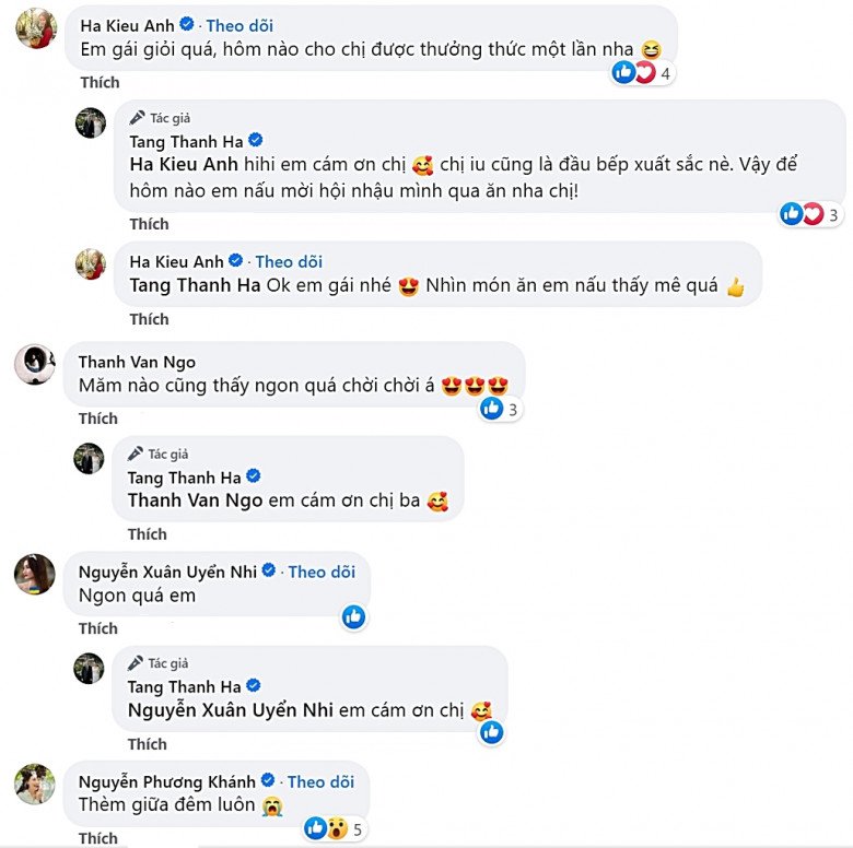 Nàng dâu tỷ phú Tăng Thanh Hà khoe loạt món ăn làm Hoa hậu Trái đất thèm giữa đêm, Hà Kiều Anh ...