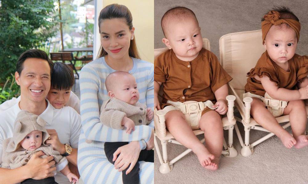 4 cặp song sinh dễ phân biệt ai với ai nhà sao: Con Hồ Ngọc Hà, Khắc ...