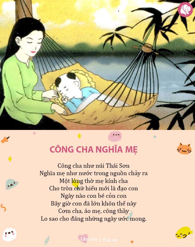 Những bài hát ru mẹ dễ hát, con ngủ ngon giấc, thông minh hơn