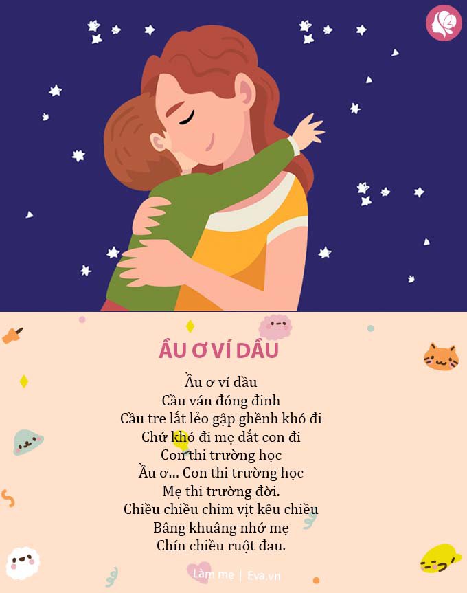 Những bài hát ru mẹ dễ hát, con ngủ ngon giấc, thông minh hơn