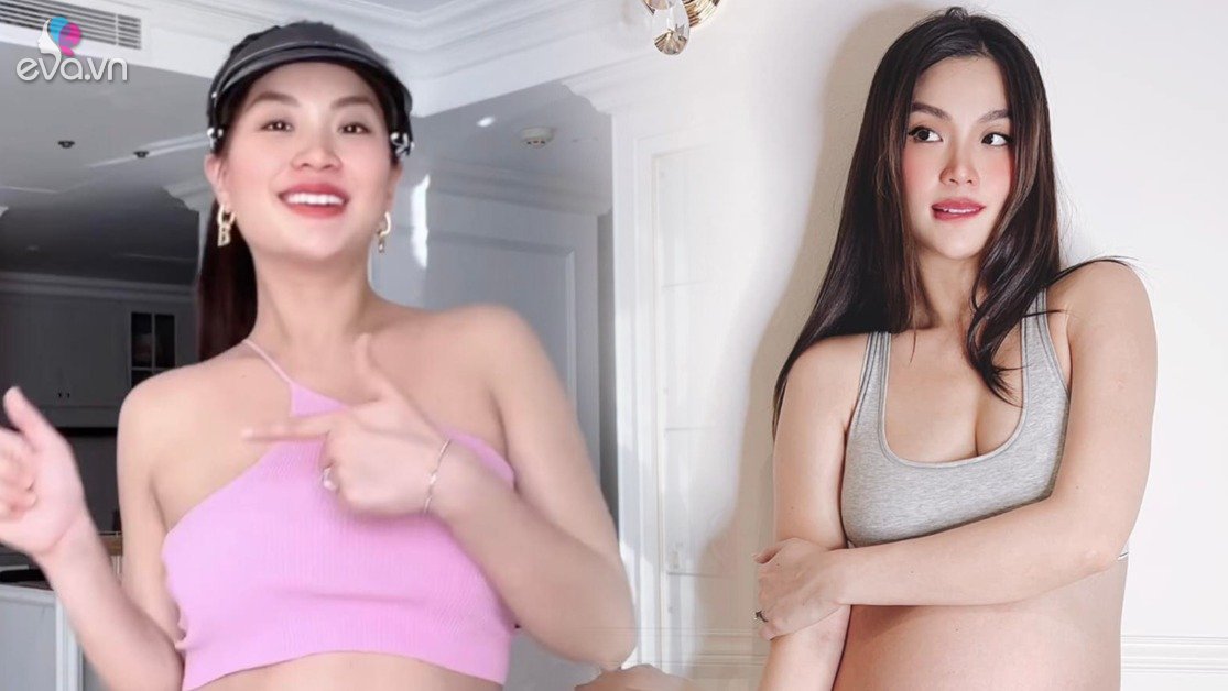 "Đối thủ của Kỳ Duyên” bụng bầu 8 tháng vẫn nhảy sung, lo chồng sắp tốn tiền