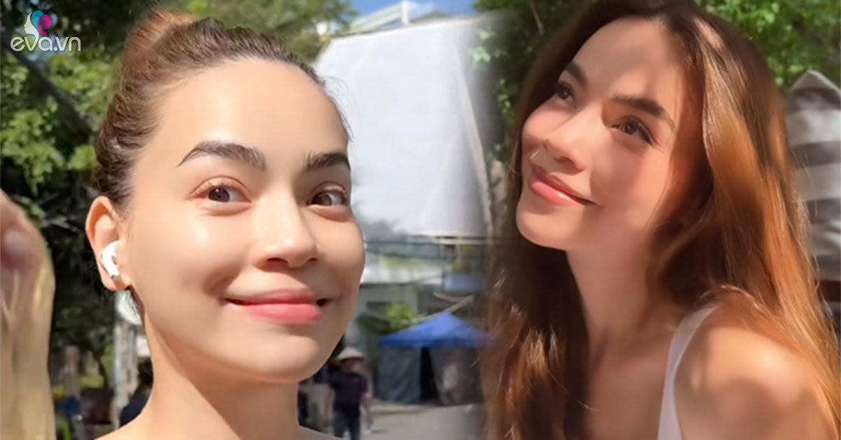 Mẹ hai con Hồ Ngọc Hà hứng nắng khoe mặt mộc, soi mãi khó thấy lỗ chân lông